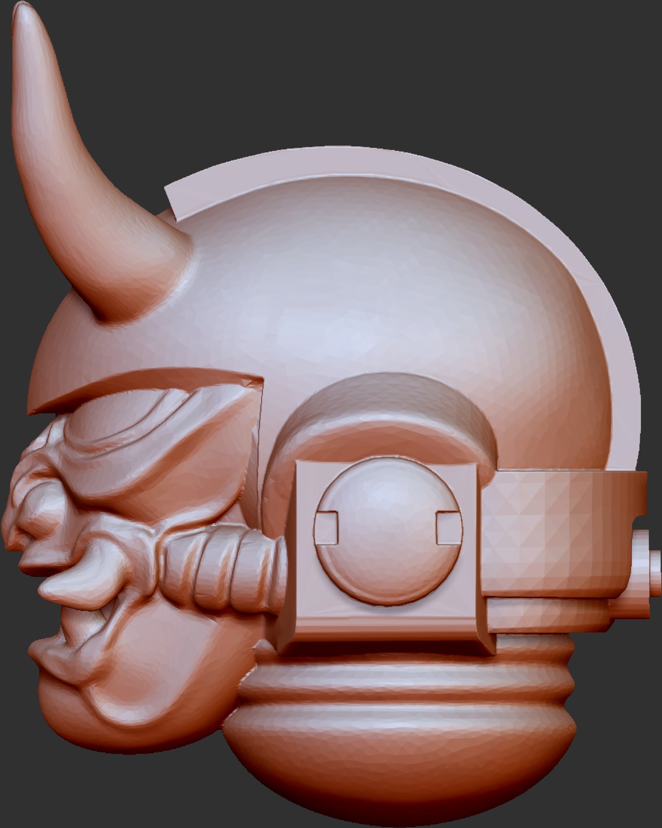 免费 3D 文件 Warhammer 40k Space Marine Helmet Custom Oni Design ⚔ ・可下载 3D ...