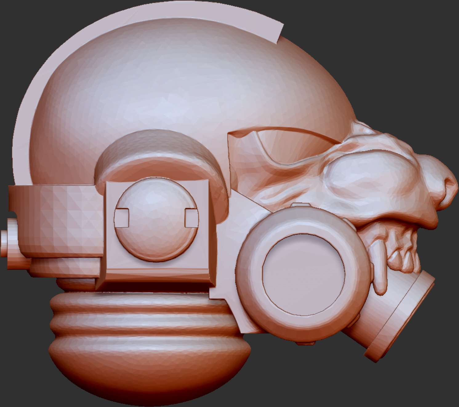 ⚔ Warhammer 40k Space Marine Helmet Custom Wolf Design・Free 3D File for ...