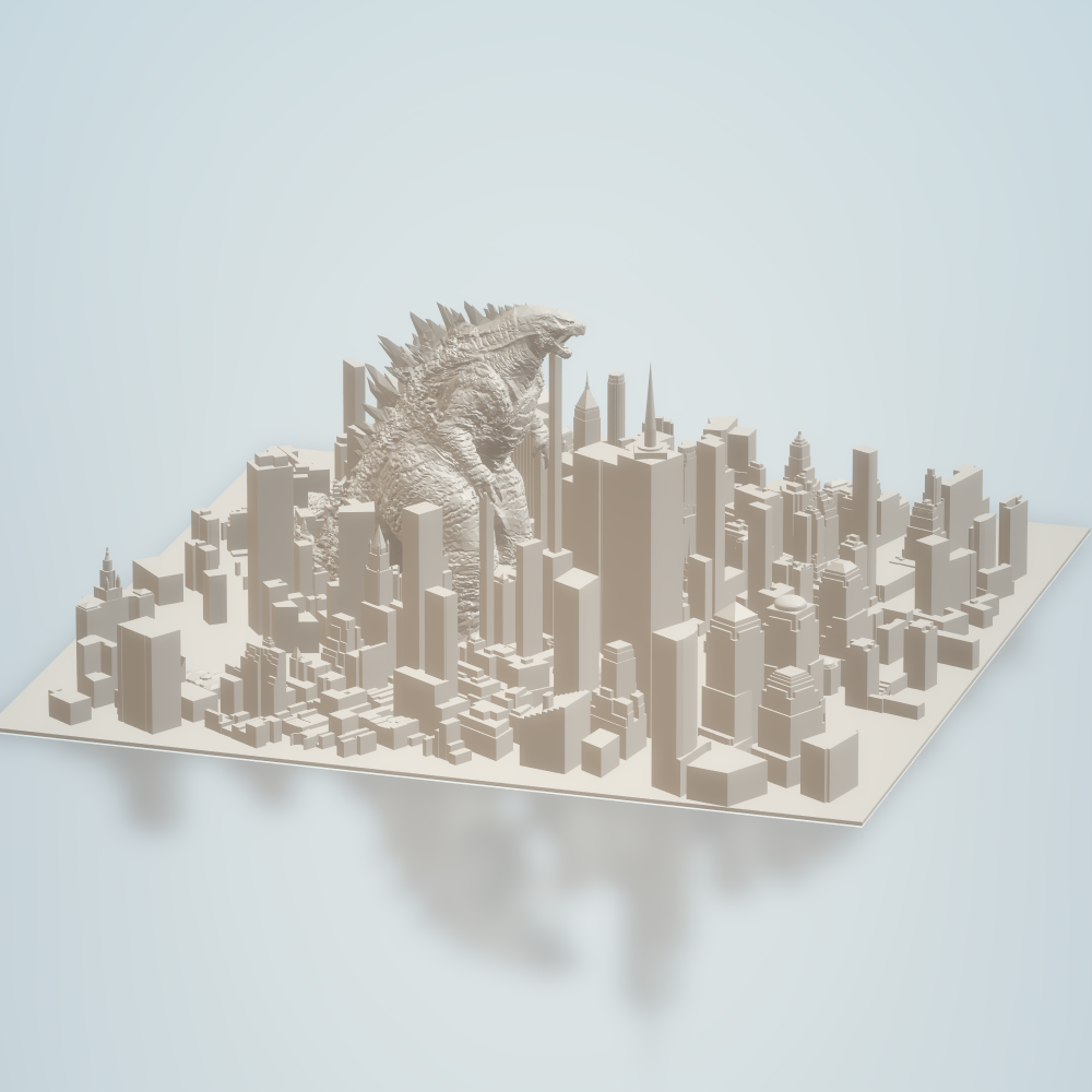 Archivo STL Godzilla en Nueva York - Manhattan 🏛️・Modelo para descargar ...