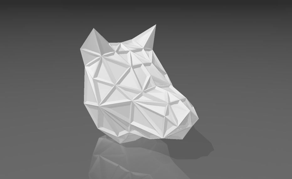 STL file Wolf Head Poly 🐺 (OBJ)・3D print design to download・Cults