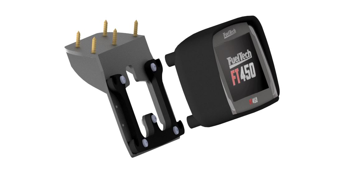 💨 Fueltech Ft450 550 Dash Bracket - Top Mount Inclined 25°・ 3D File for ...
