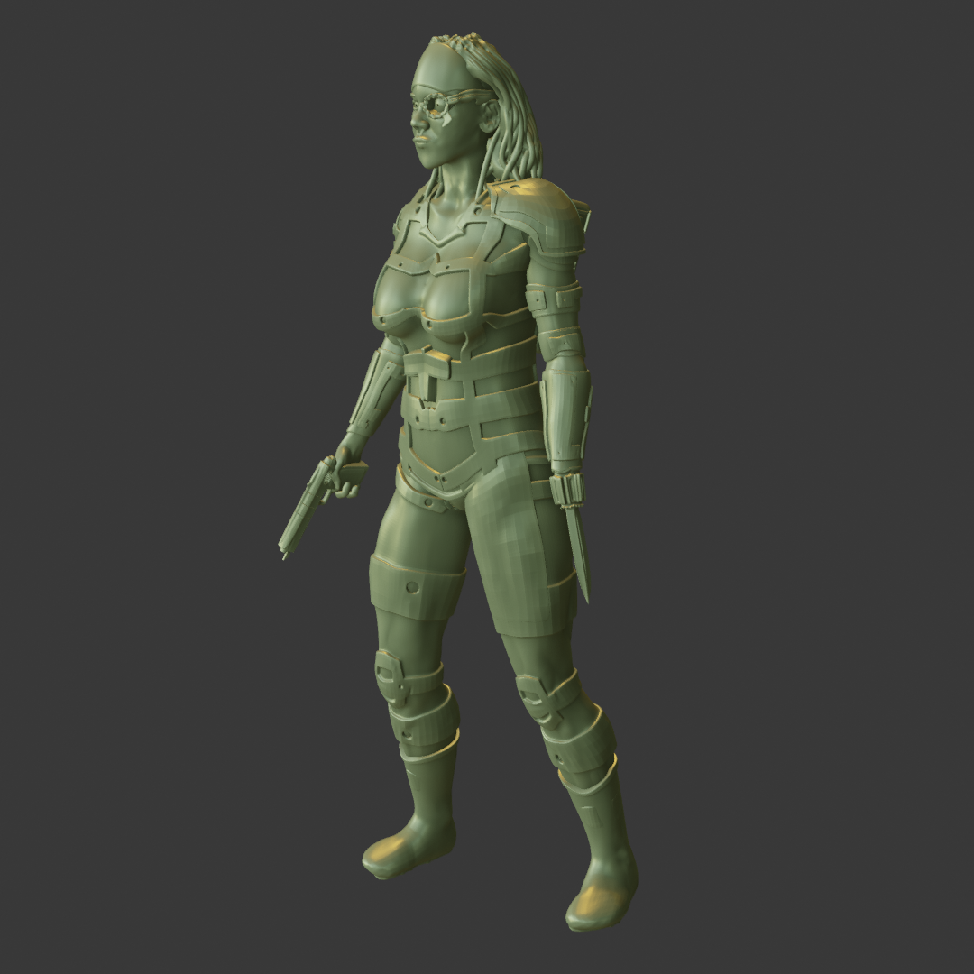 Free STL file Cyber Punk Woman Cyborg 👩 ・3D printable design to ...