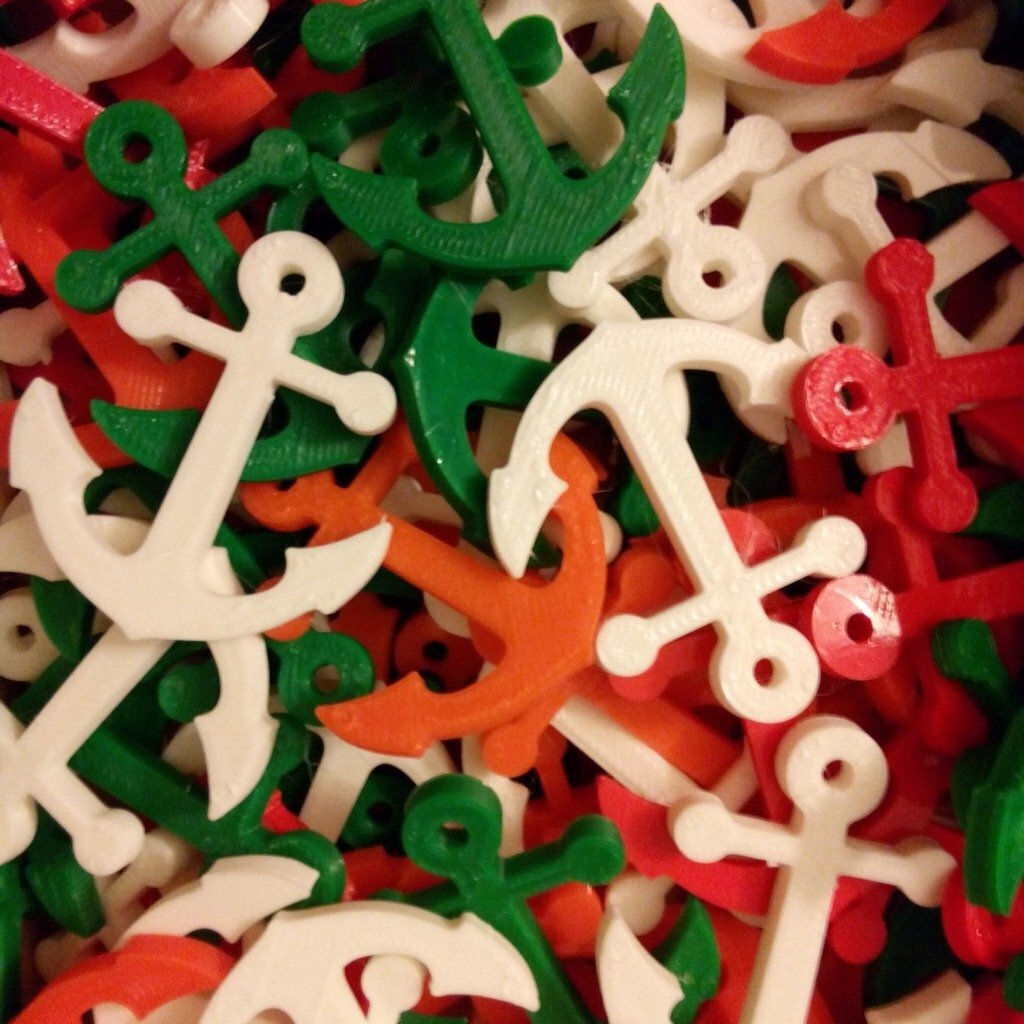 3D printable Anchor key chain・Cults