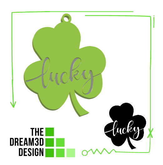STL file LUCKY CLOVER KEYCHAIN / KEYCHAIN PENDANT ☘️・3D print design to ...