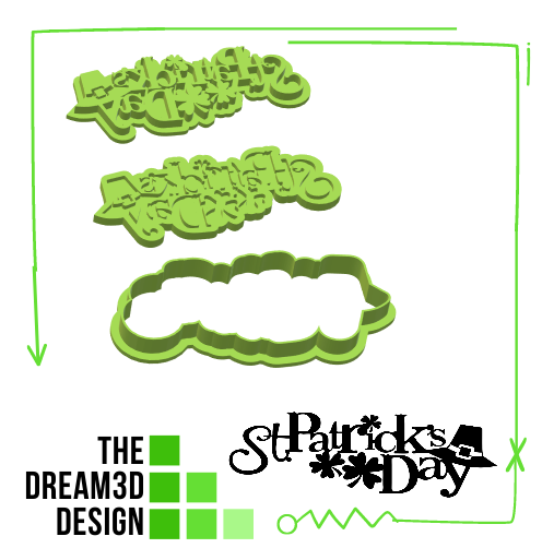 STL file ST PATRICK S DAY COOKIE CUTTER N DEBOSSER 🍪・Model to download ...