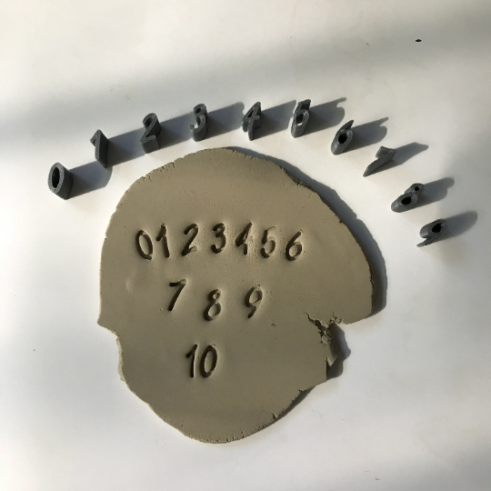 🔢 Alphabet and Numbers Letter Handwritten Stamps | Polymer Clay Pottery ...