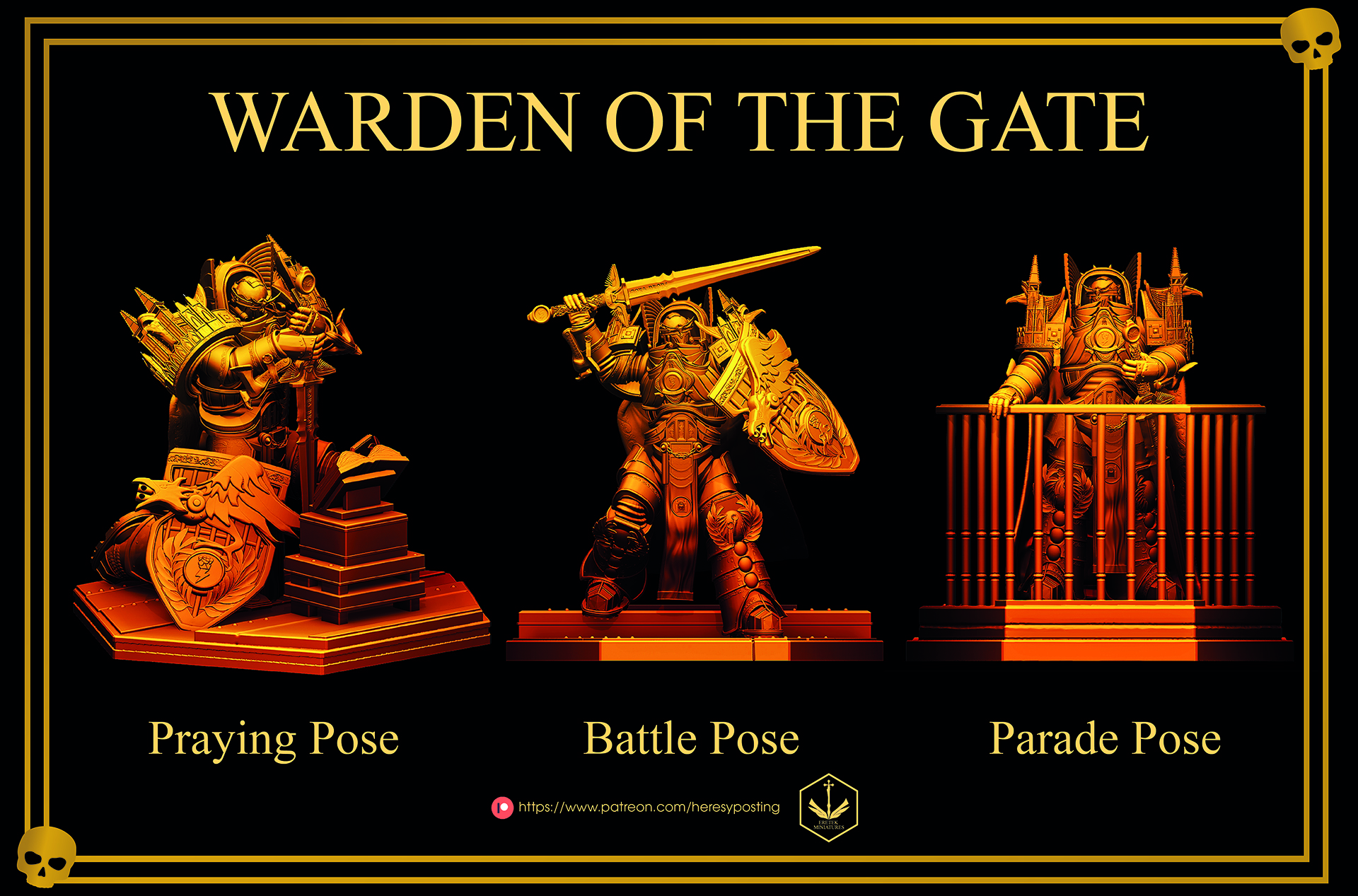🎲 Warden of the Gate - Complete Pack + Bonus・ 3D File for 3D printing・Cults