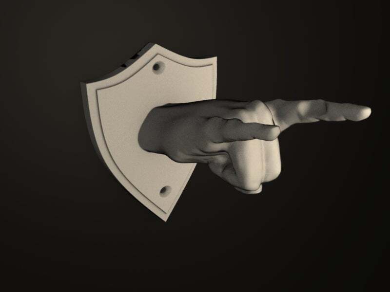 🎸 Guitar hanger / hook in the shape of a hand・Free STL File for ・Cults