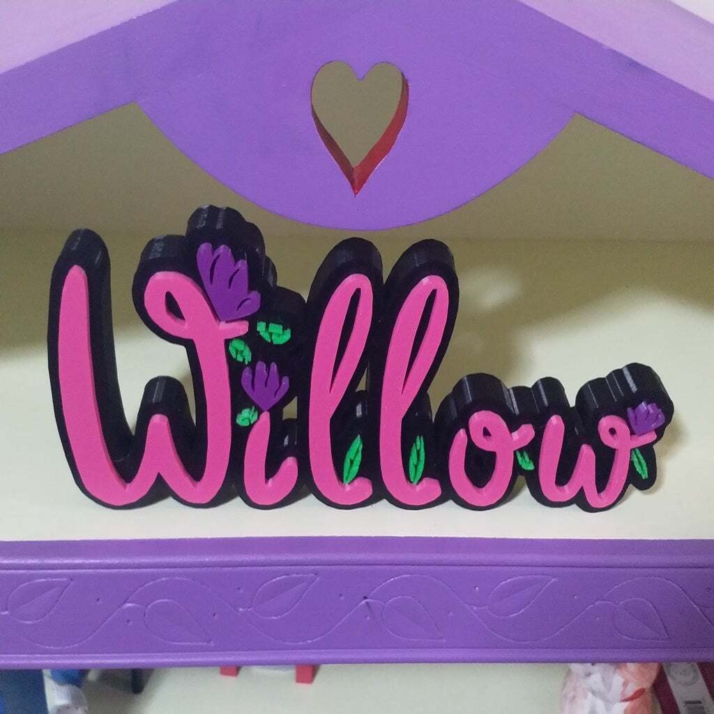🎨 Willow name plate - MMU・Free STL File for ・Cults