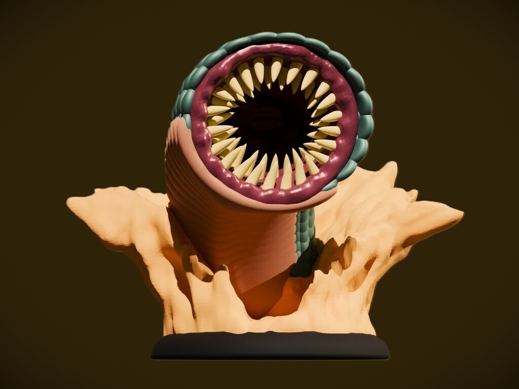 Free 3D file Sand Worm Miniature 🪱 ・3D printer design to download・Cults