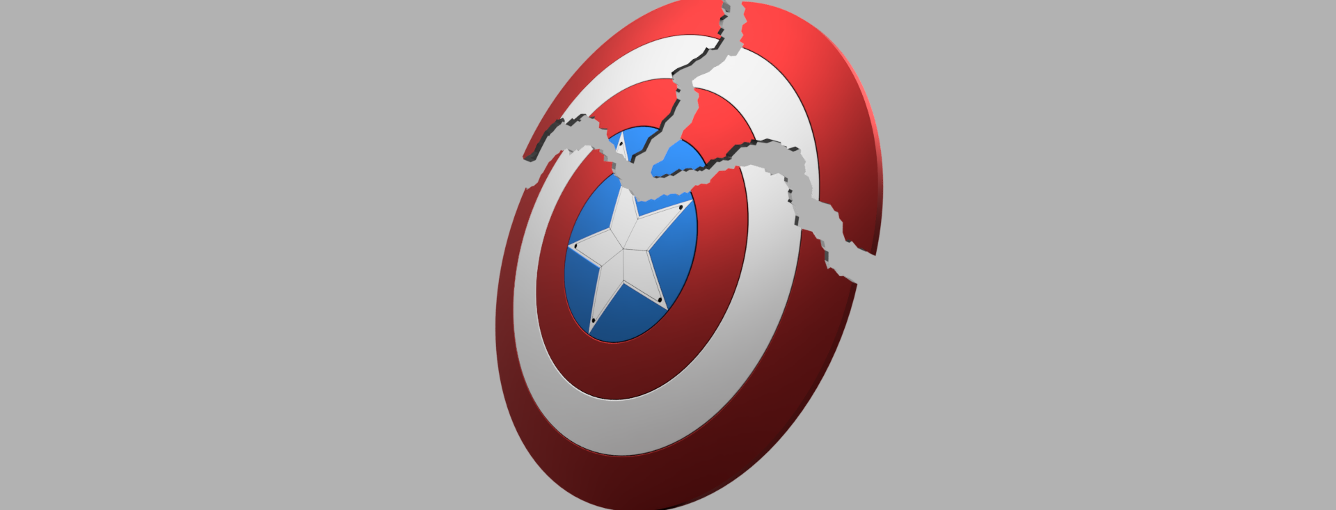 STL file Captain America Broken Endgame Shield 🛡️ ・Design to download ...