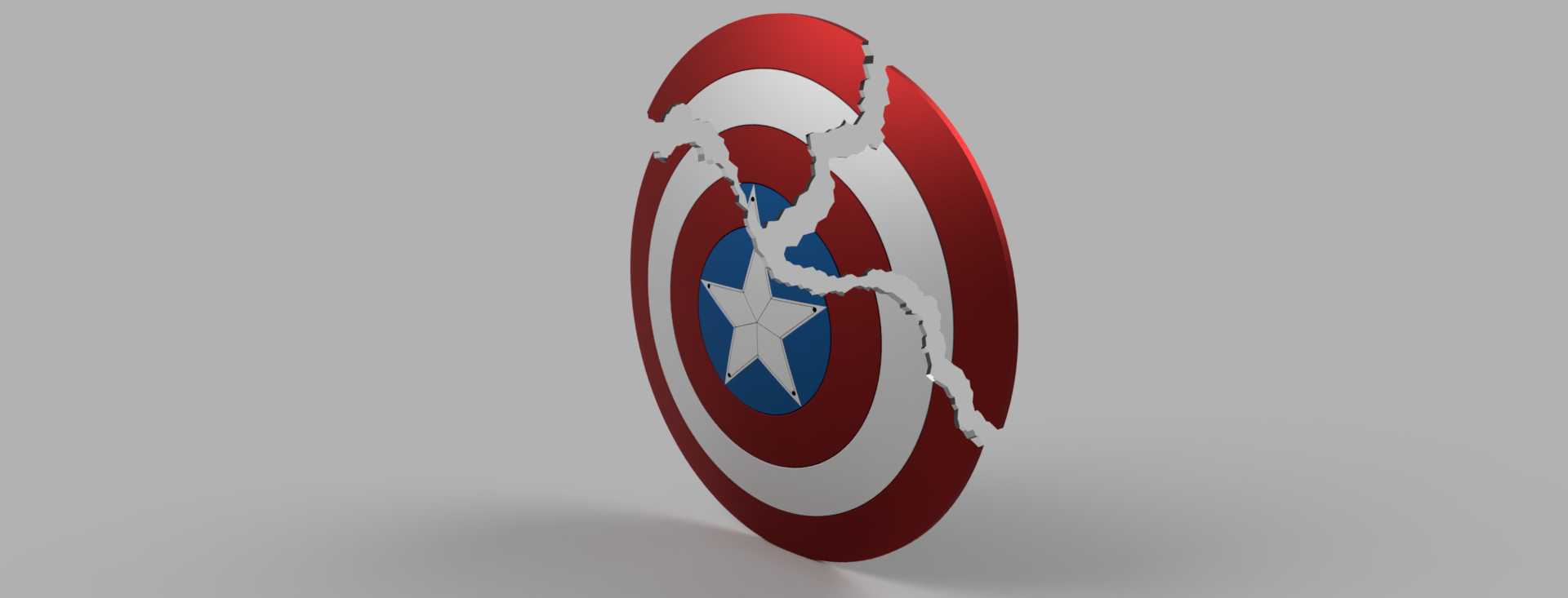 STL file Captain America Broken Endgame Shield 🛡️ ・Design to download ...