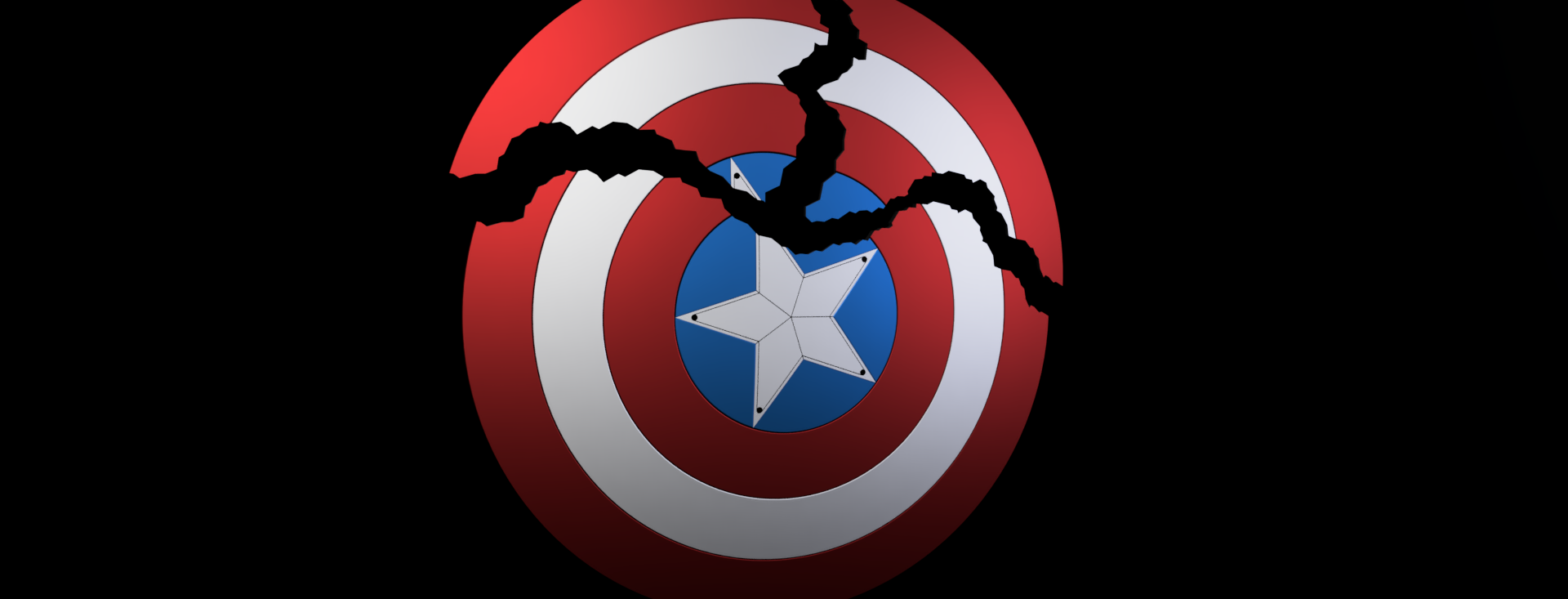 STL file Captain America Broken Endgame Shield 🛡️ ・Design to download ...