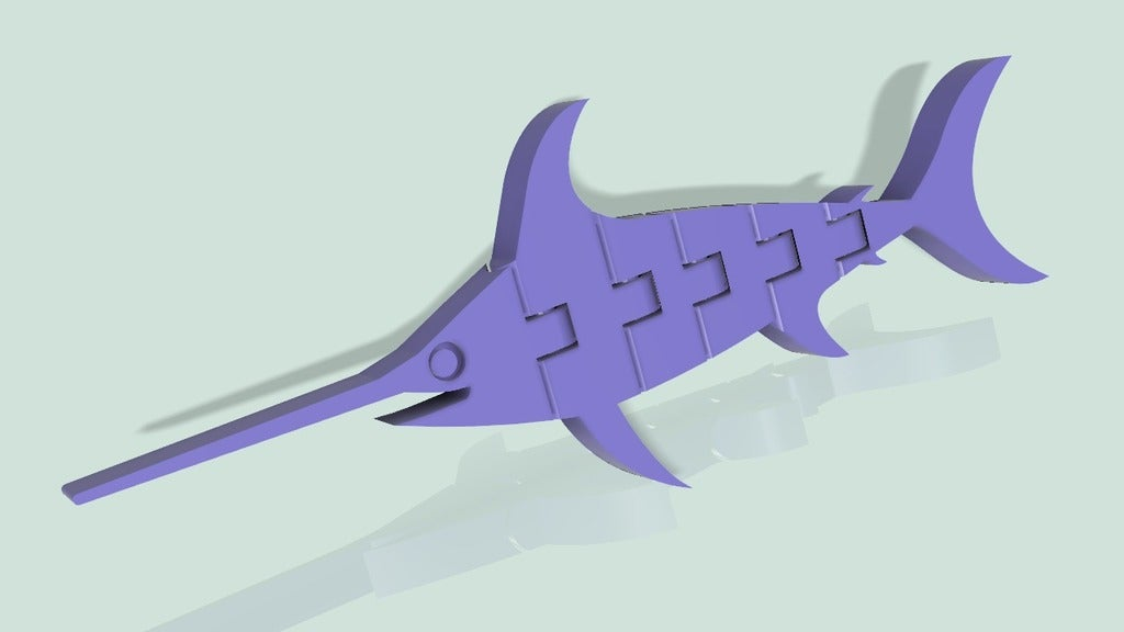 Free STL file Flexi Articulated Swordfish (small) 🤏 ・3D printing idea ...