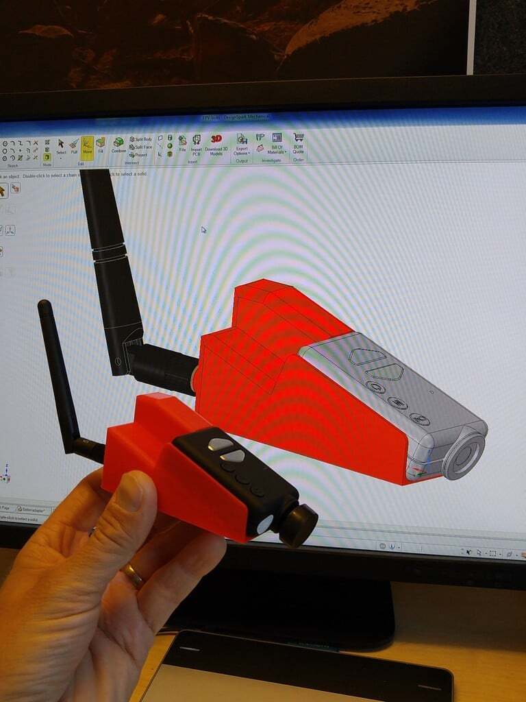 Impresión 3D Base FPV Mobius con transmisor・Cults