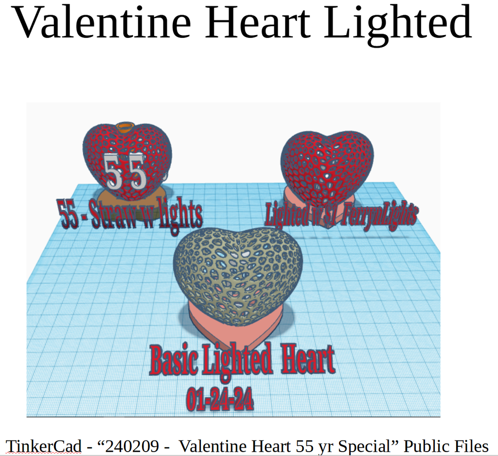 Free 3D file Valentine Heart - Lace & Lighted with Fairy Lights 💜 ...