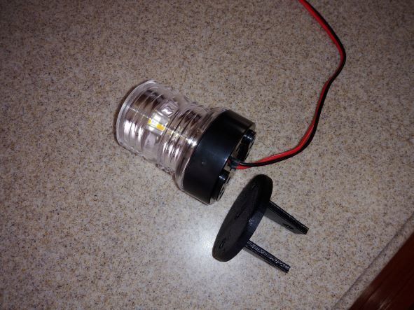 ⛵ Sailboat anchor light mast mount・Free 3D File for ・Cults