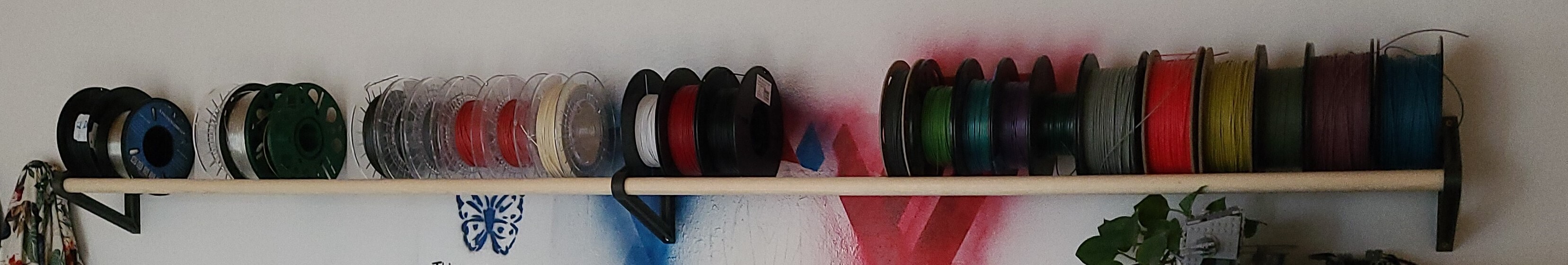 3D printing Dowel-Rod Shelf Bracket for 3D Printer Filament Spools ...