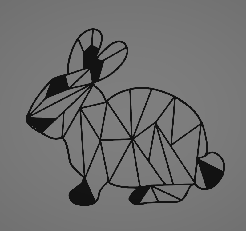 Free STL file Rabbit 2d 🐇 ・3D printing design to download・Cults