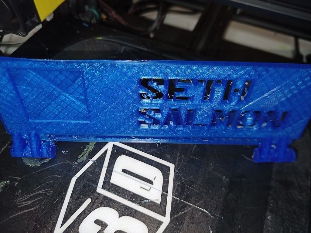 Free 3D file Name plate with print in place hinged stand 🏢 ・3D printer ...