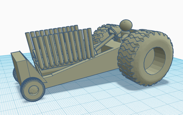 🚜 pulling tractor・ STL File for ・Cults