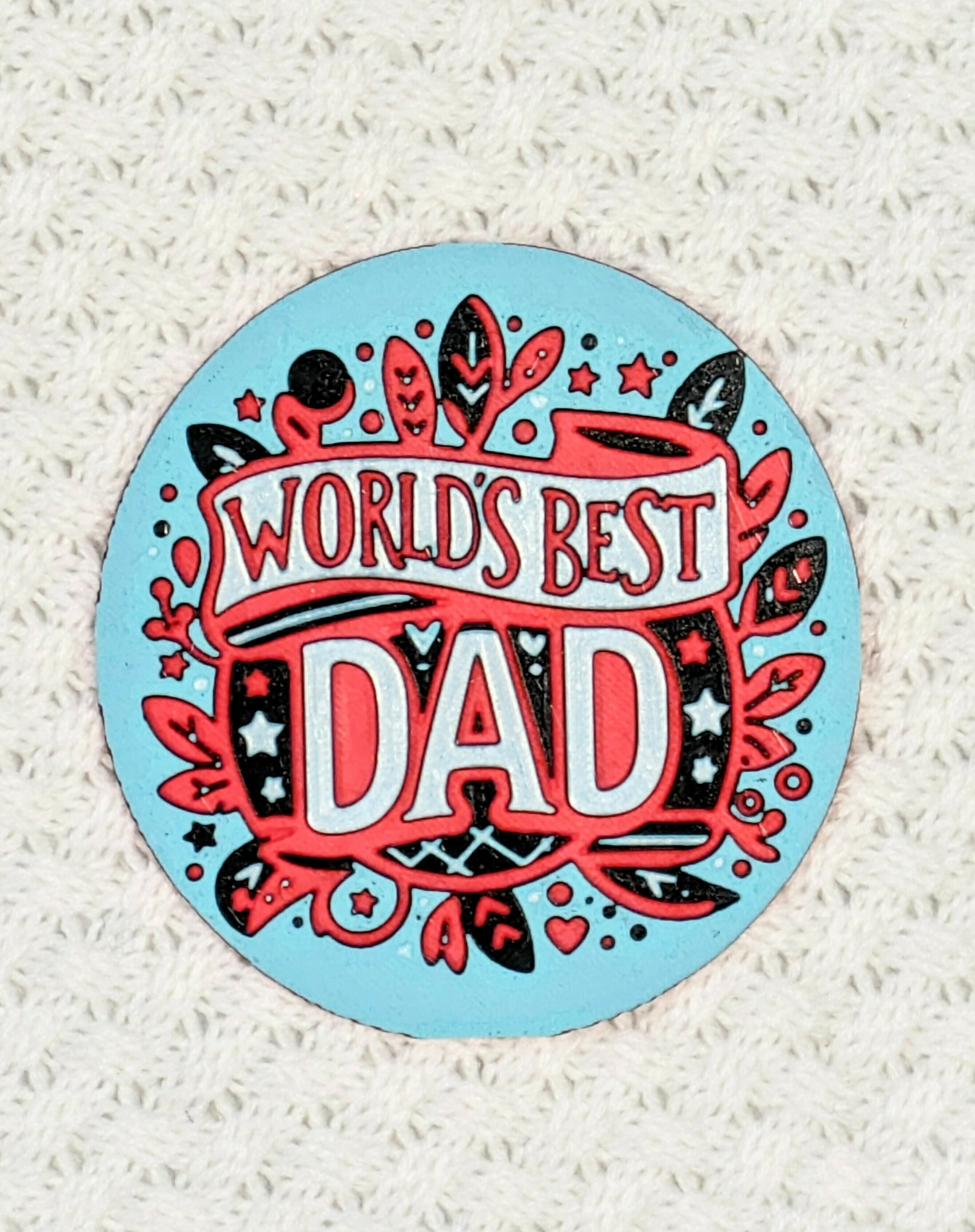 STL file Worlds Best Dad Coaster 👽 (3MF)・Model to download and 3D print ...