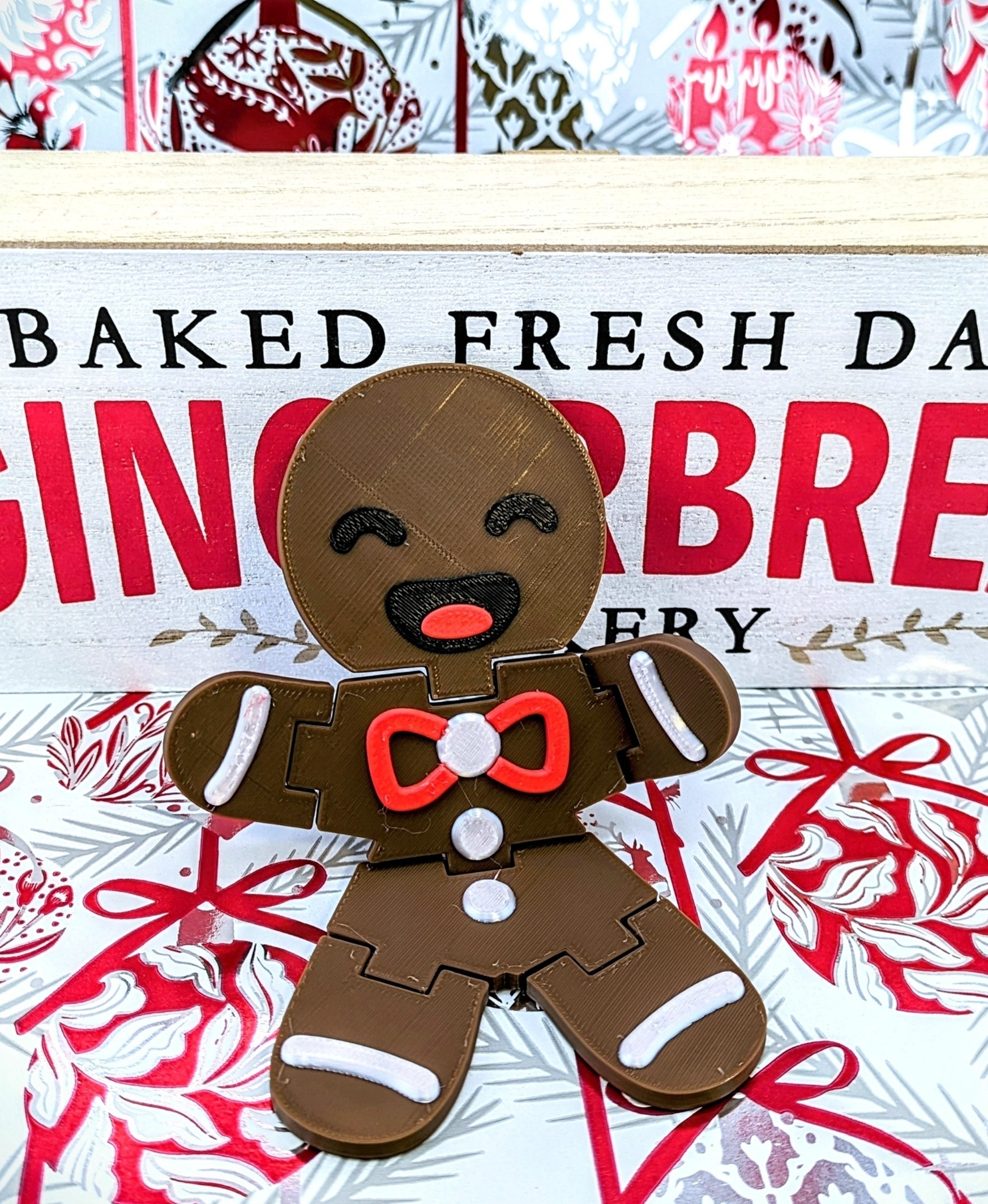 STL file Happy Gingerbread Man 👨 (3MF)・3D print design to download・Cults