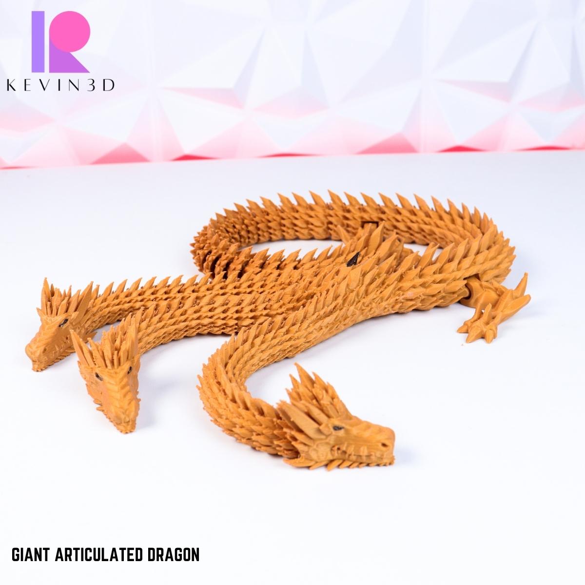 🐉 Giant Articulated Dragon with 3 Heads FLEXI WIGGLE PET Chunky DRAGON ...