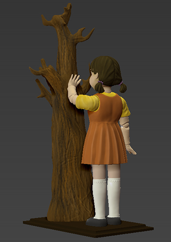 🦑 Squid game doll - Articulated・ 3D File for 3D printing・Cults