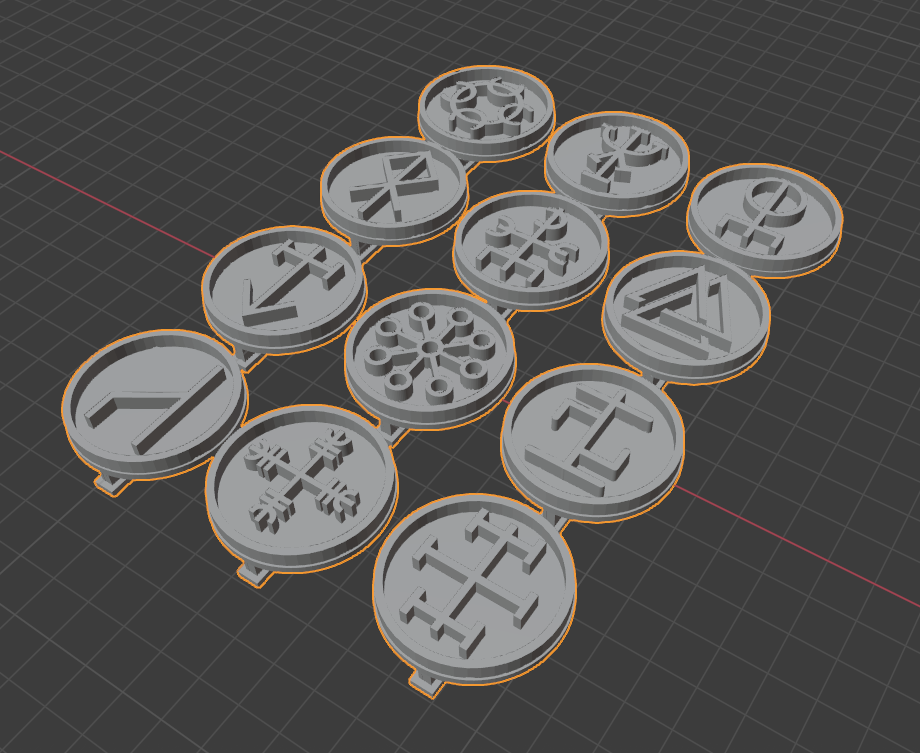 🔧 Runes Set x12・ arquivo STL para ・Cults