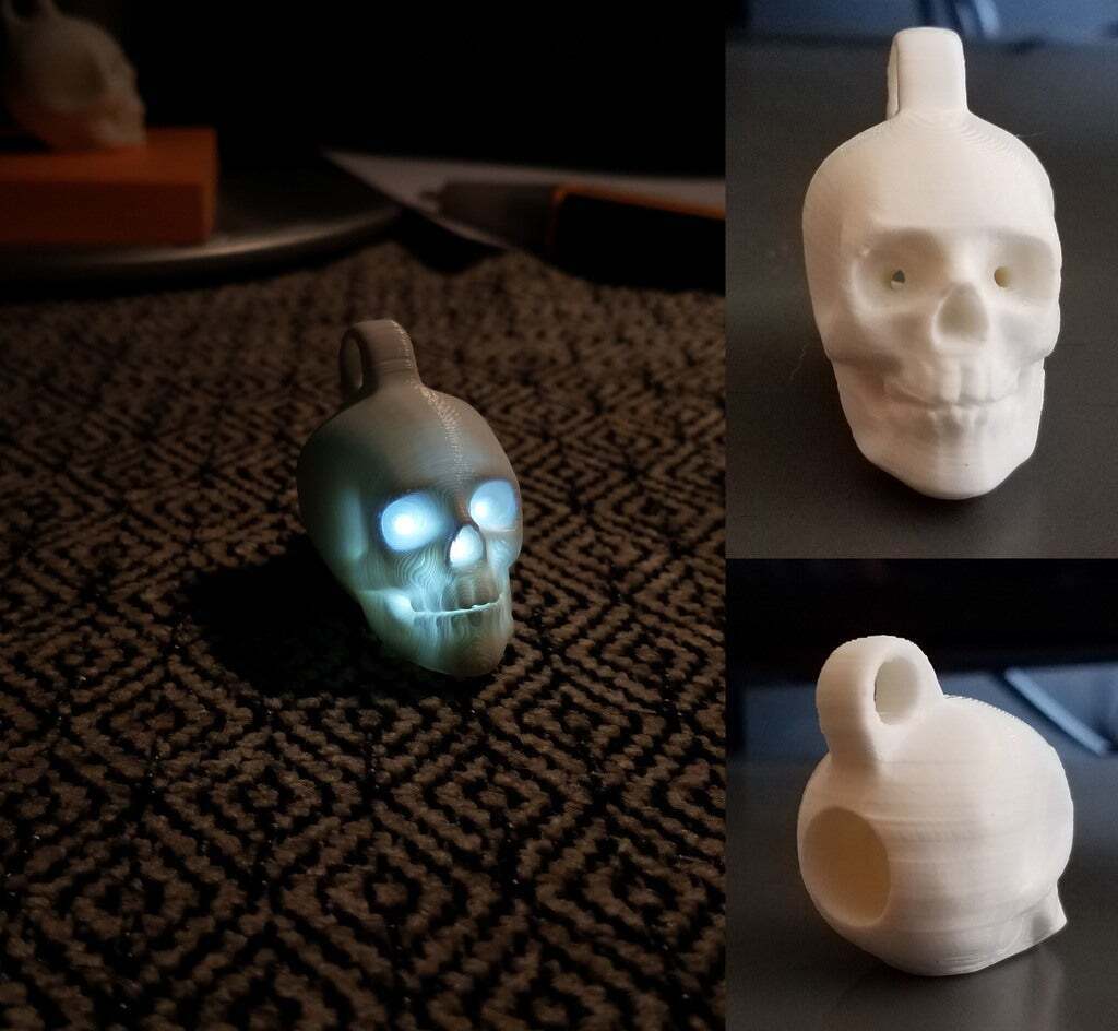 STL file skull necklace charm 💀 ・3D printing template to download・Cults