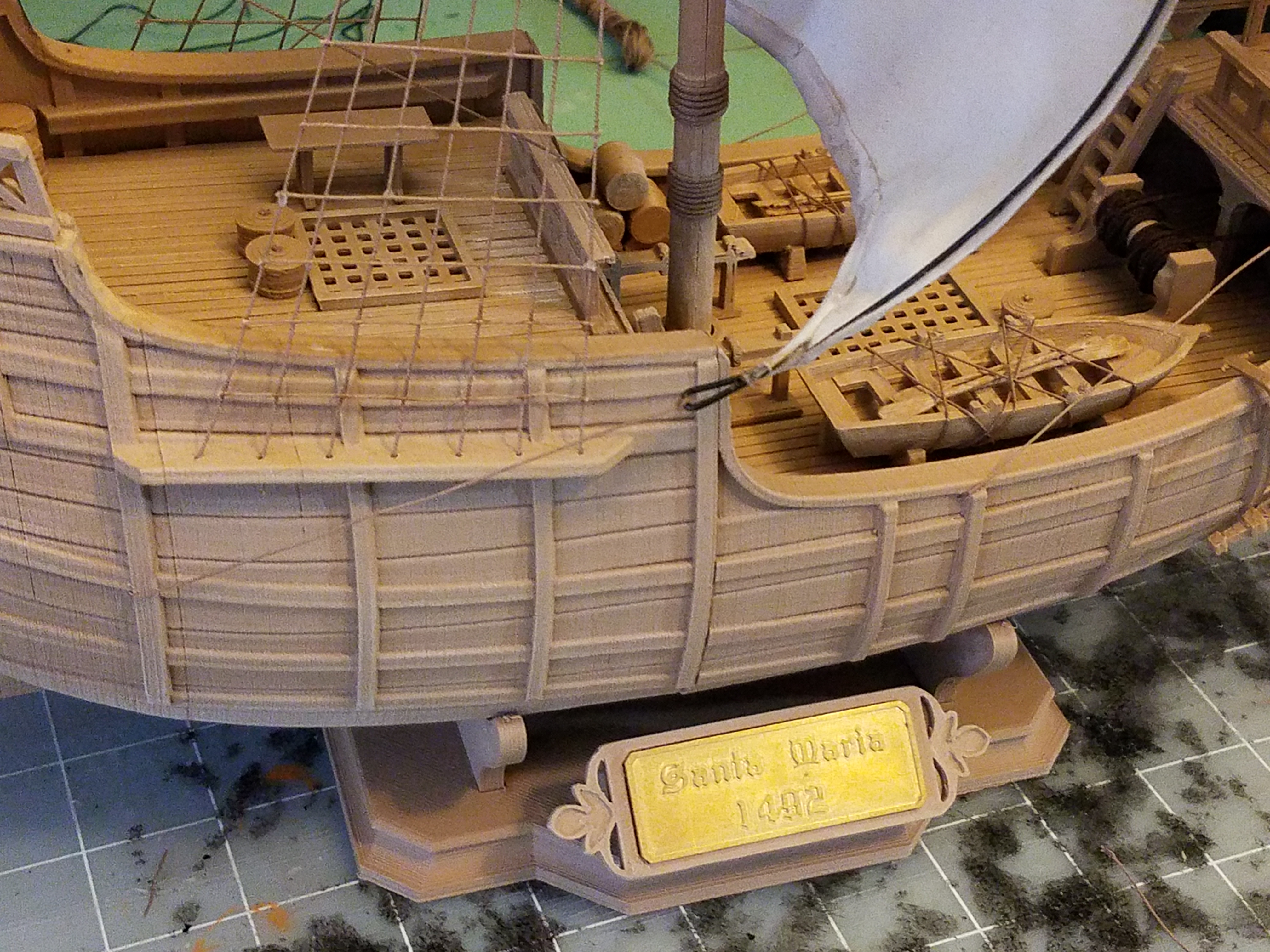 🎅 Santa Maria Flag Ship: Scale Model Kit Sailing Ship・ 3D File for 3D ...