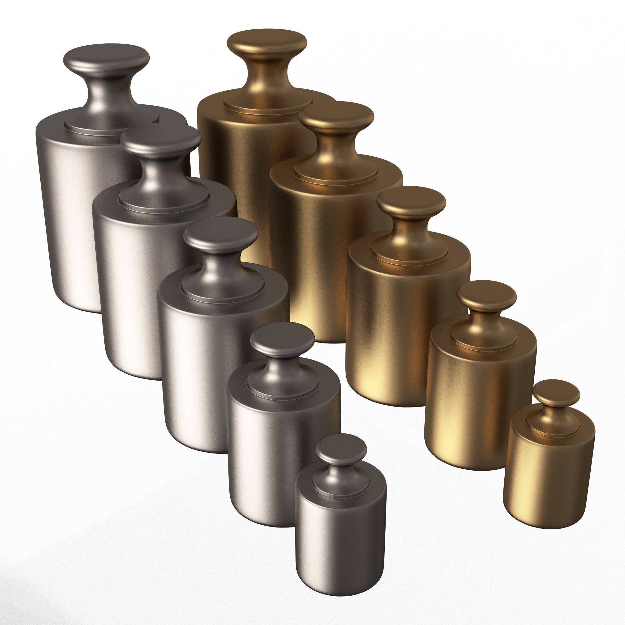3D file Antique Scale Weights Set 🏋️ ・3D print design to download・Cults