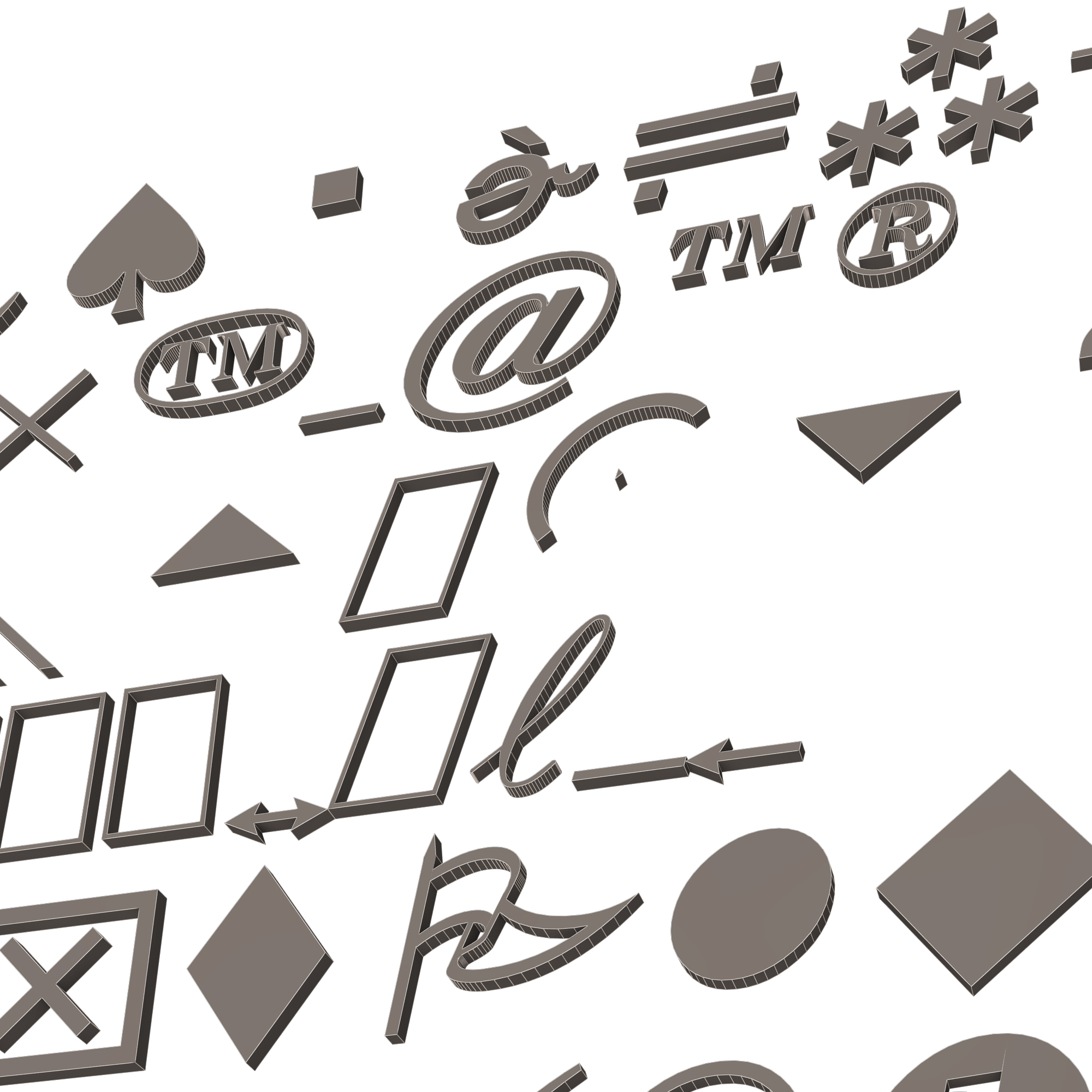 Archivo 3D Paquete de símbolos 01 🔧 ・Modelo para descargar y imprimir ...