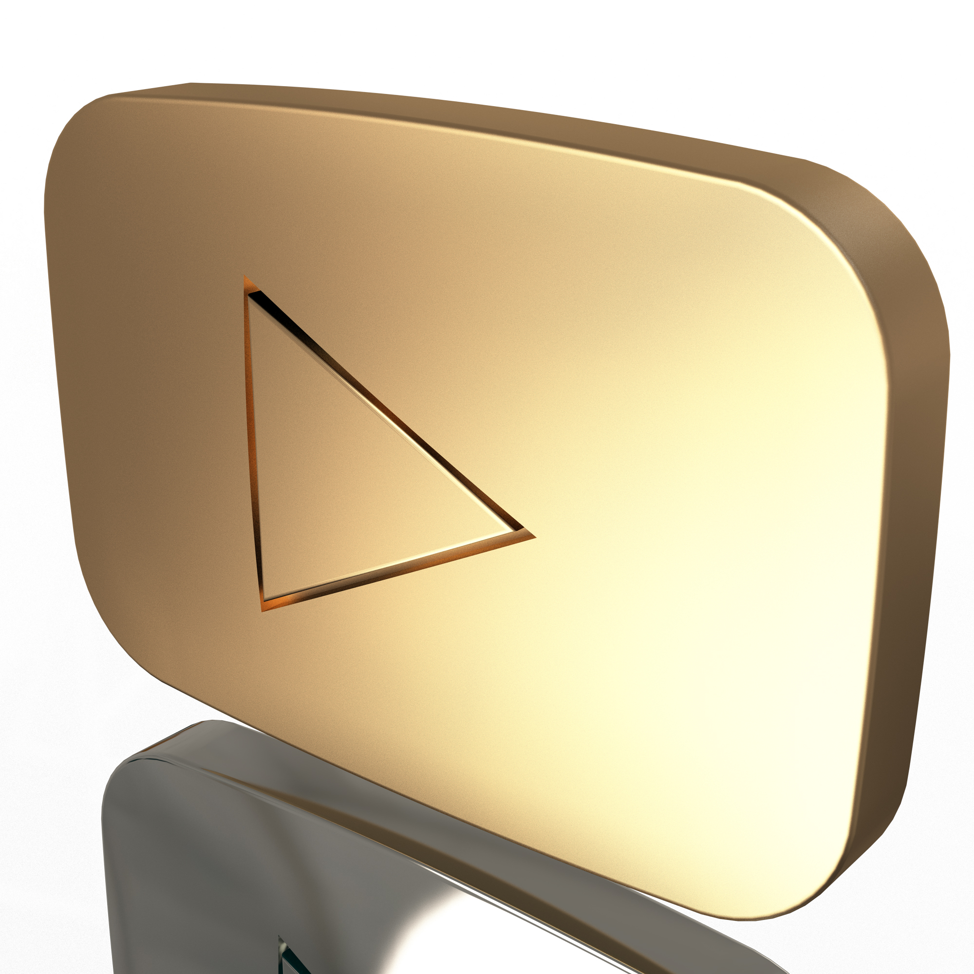 ️ Youtube Gold and Silver Play Buttons・ 3D File for ・Cults