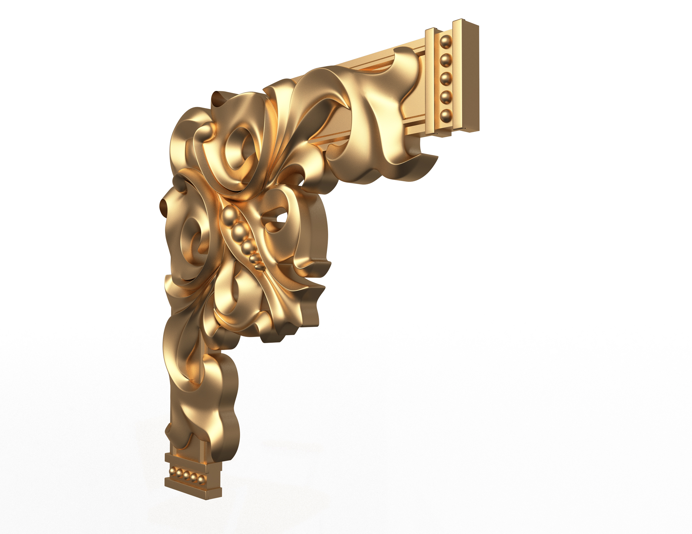 📜 Corner Carved Plaster Molding Decoration 04・ STL File for ・Cults