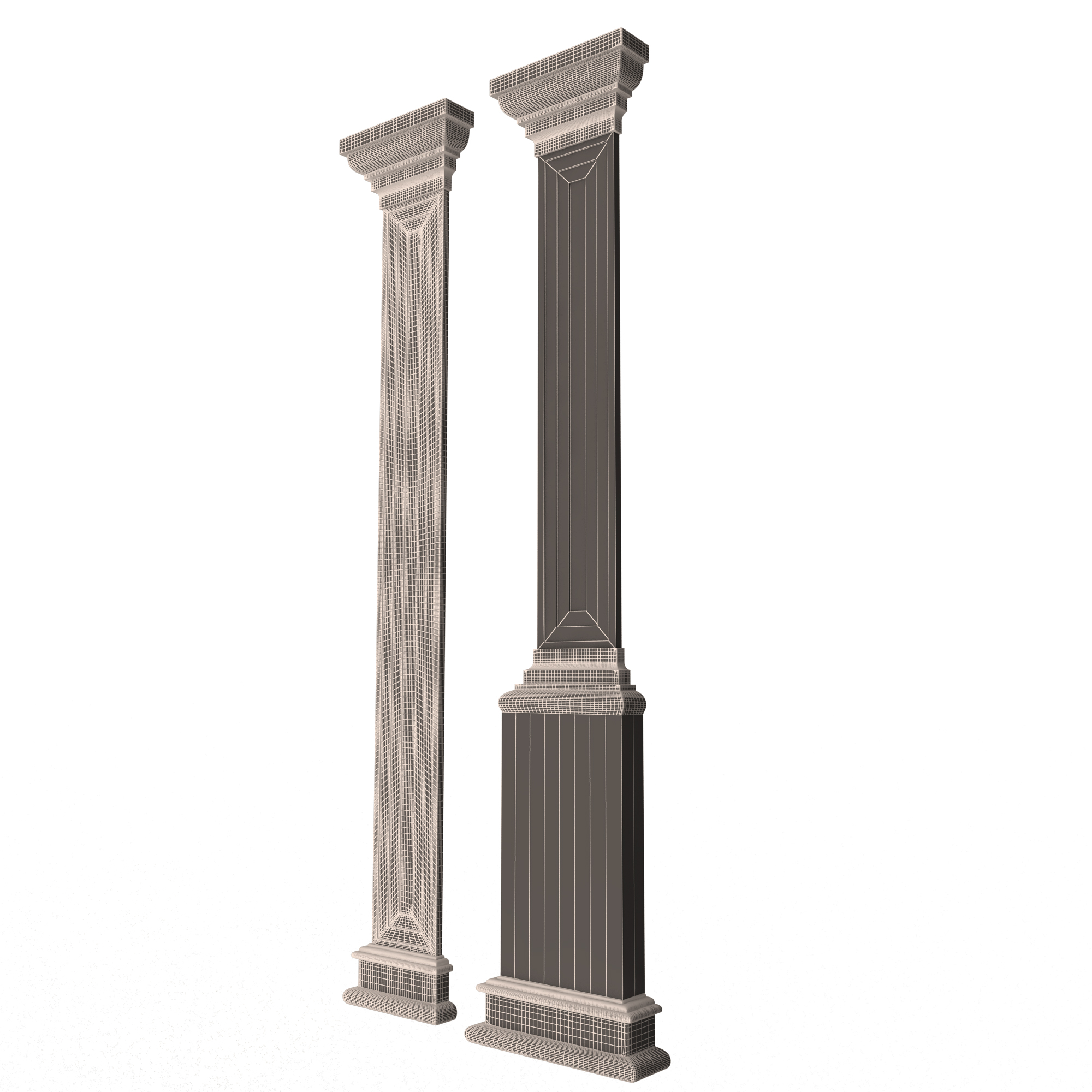🏛️ Interior-Exterior Pilasters・ 3D File for ・Cults