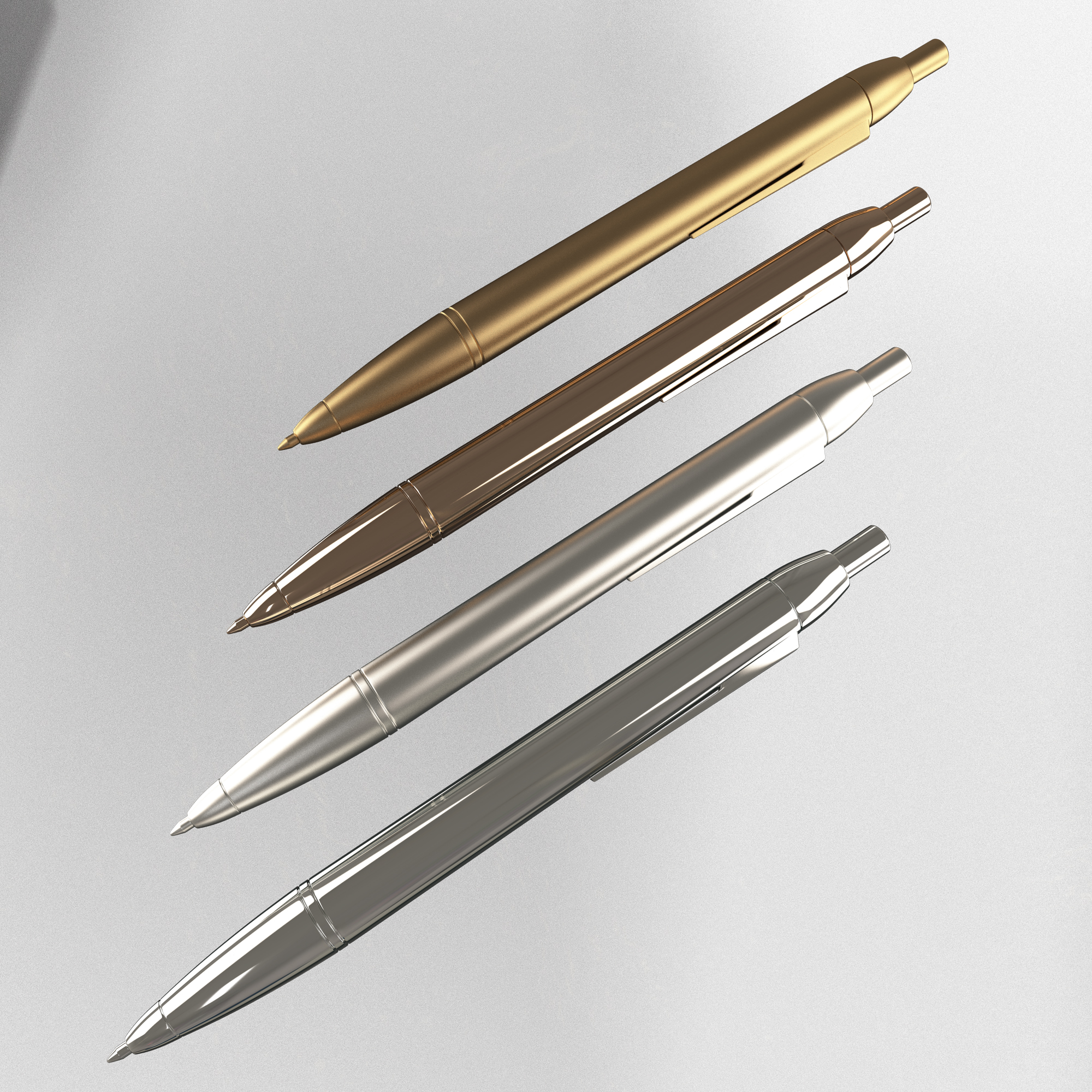 3D file Steel Ballpoint Pen 🖊️ ・3D printer design to download・Cults