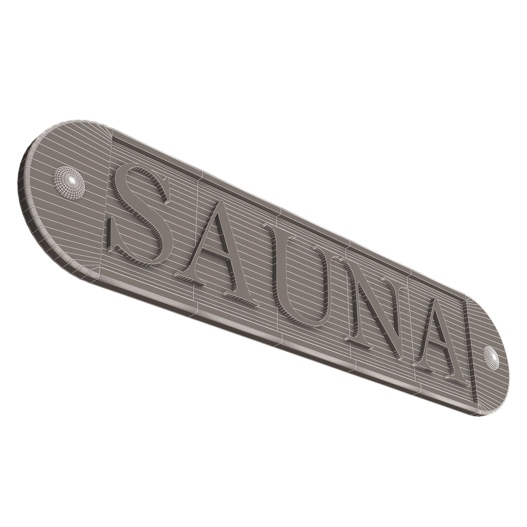 3D file Wooden Sauna Sign 🪵・3D printing idea to download・Cults
