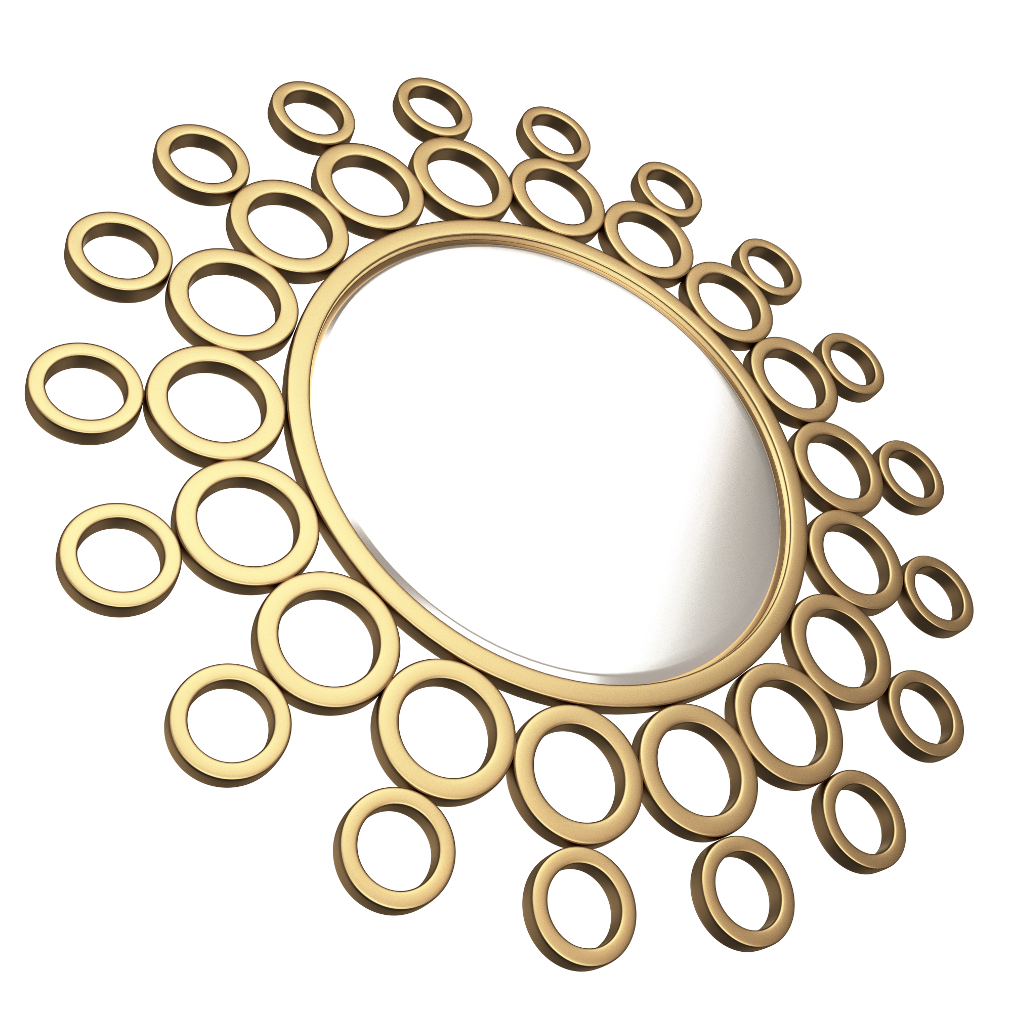 3D file Gold Bubble Wall Mirror 🪞 ・3D printing idea to download・Cults