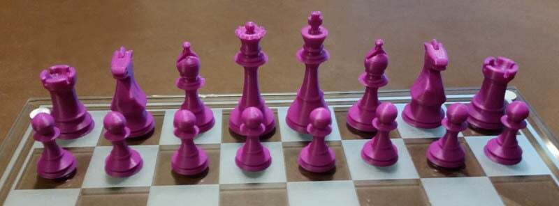 3D printing 4d-Staunton Full Size Chess Set - simplified・Cults