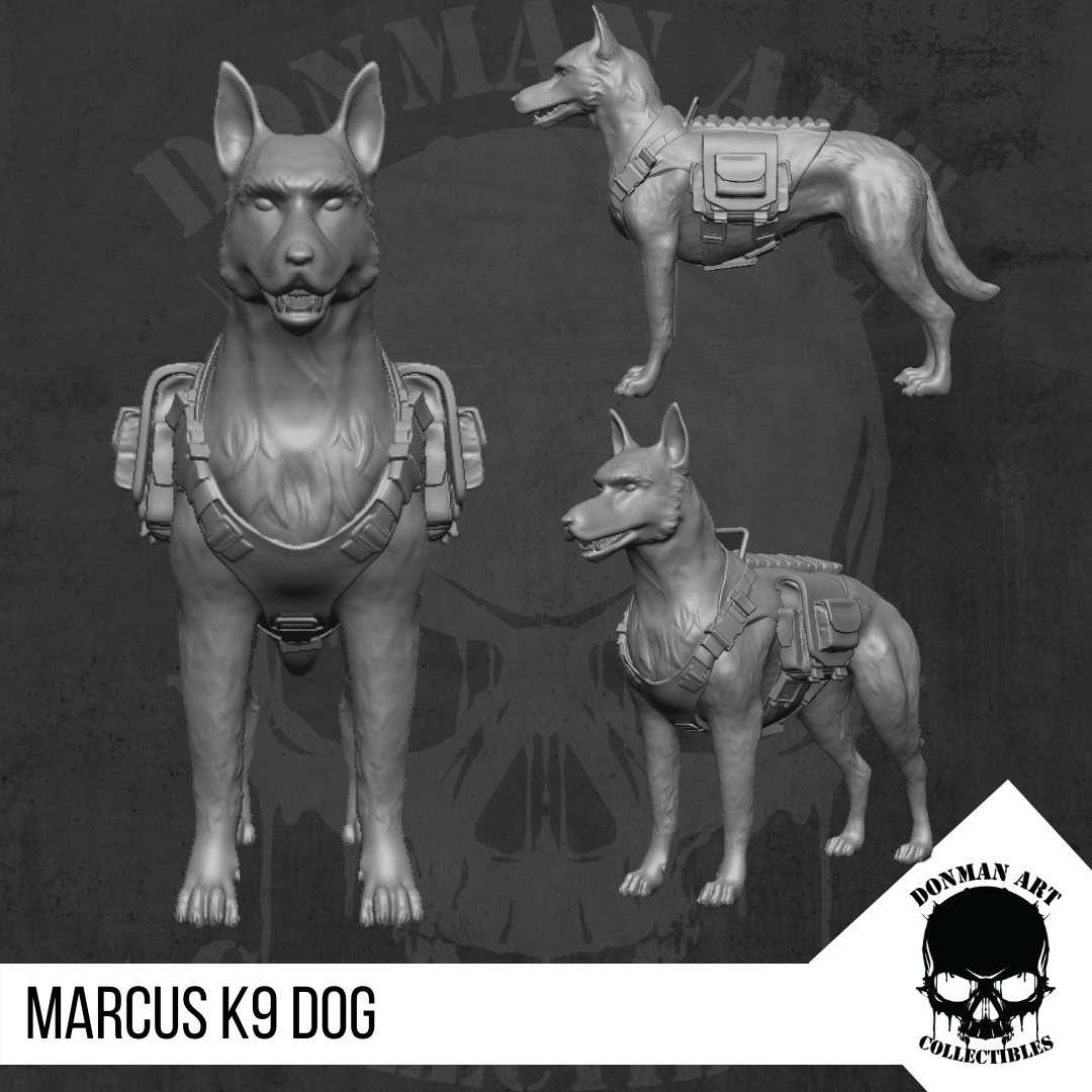 🐕 Marcus the K9 dog for action figures・ STL File for ・Cults