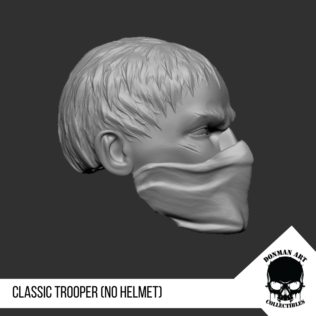 Trooper Head for 6 inch action Figures・ STL File for ・Cults