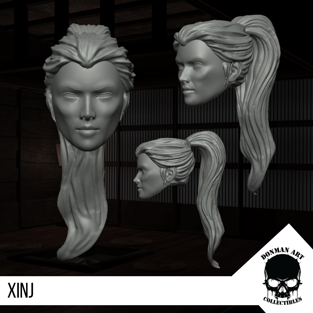 STL file Xinj Head for 6 inch action figures 🔫 (OBJ)・3D printable model ...