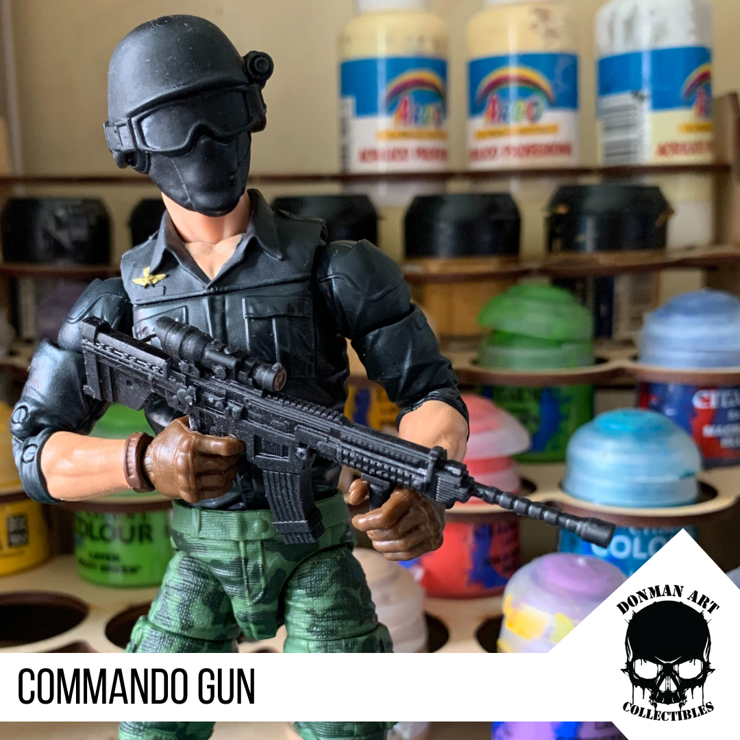 🔫 Commando Gun for 6 inch action figures・ STL File for ・Cults