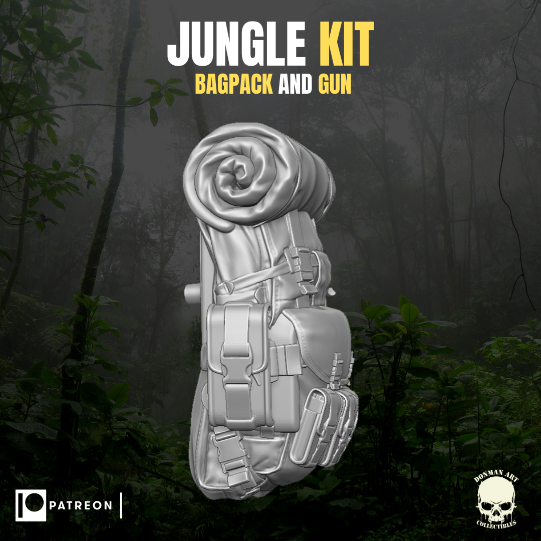 🪖 Jungle Kit for action Figures・ STL File for ・Cults