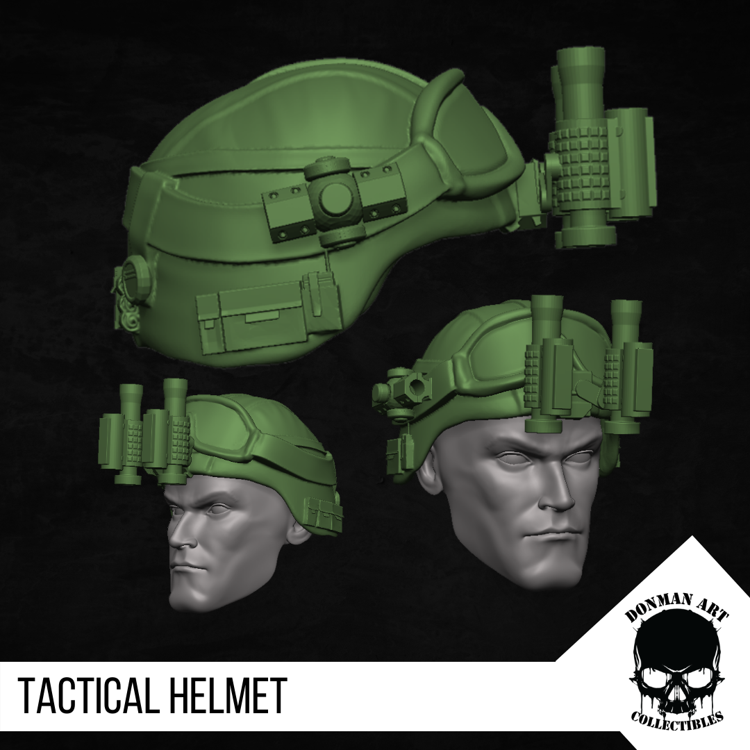 🪖 Tactical Helmet for 6 inch action figures・ STL File for ・Cults