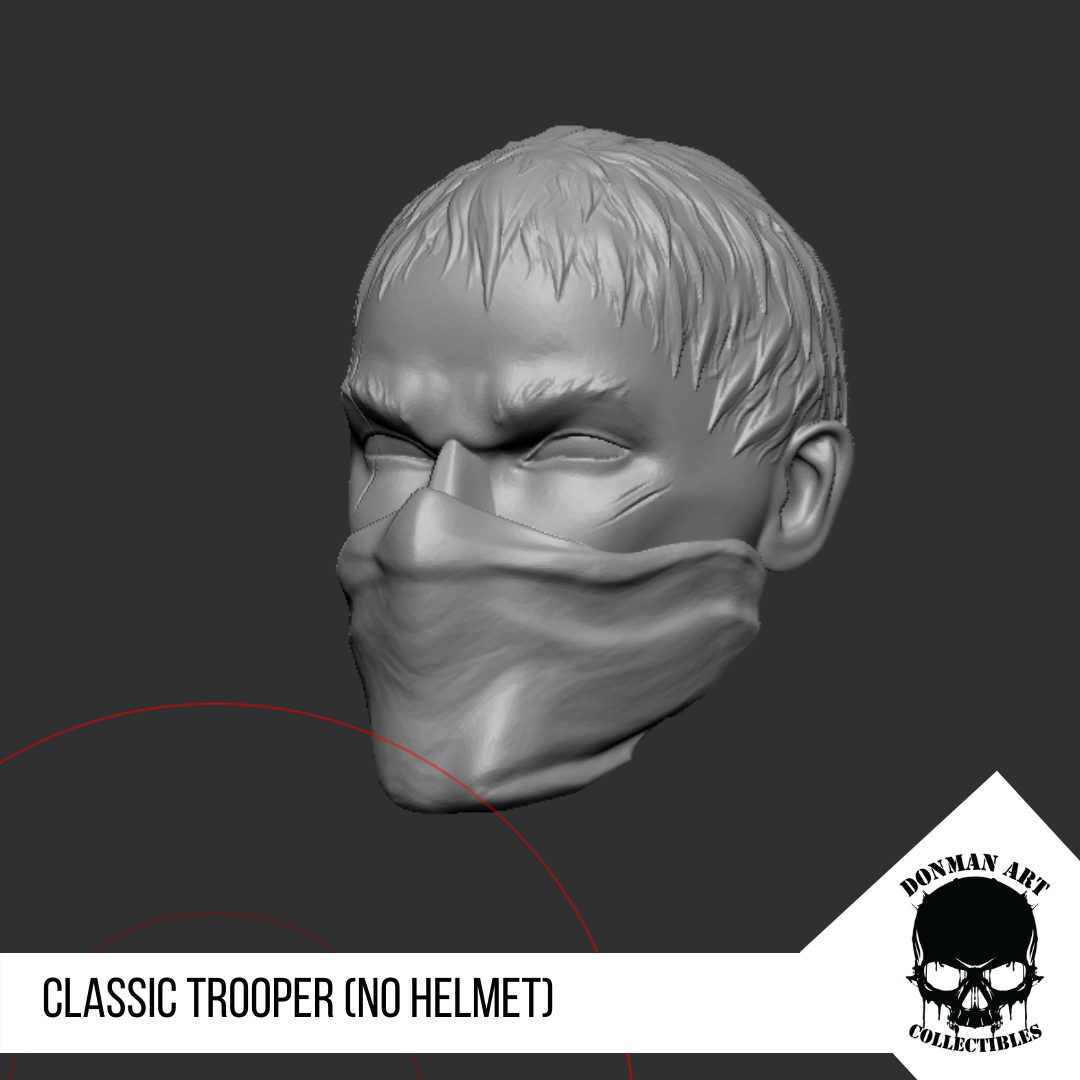Trooper Head for 6 inch action Figures・ STL File for ・Cults