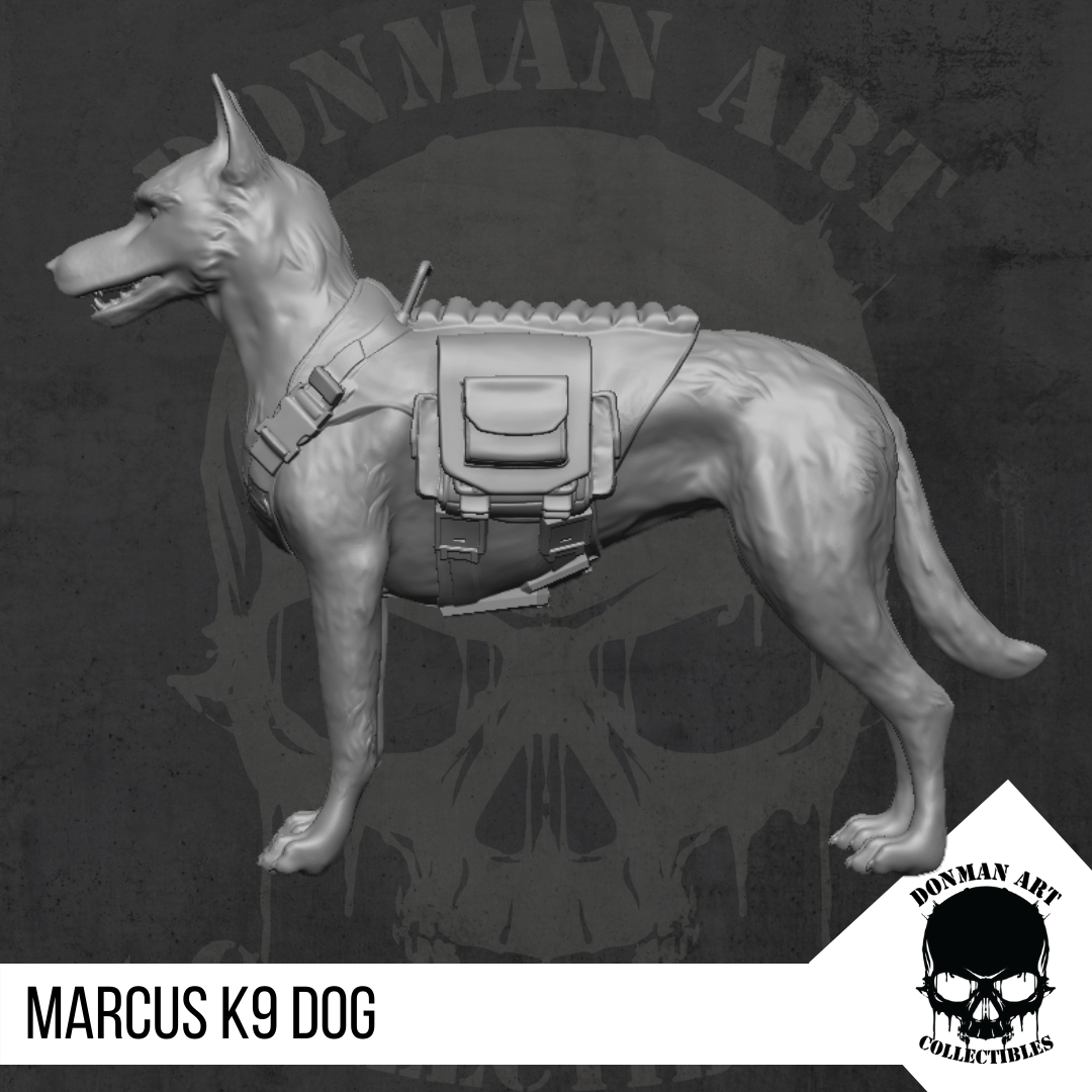 🐕 Marcus the K9 dog for action figures・ STL File for ・Cults