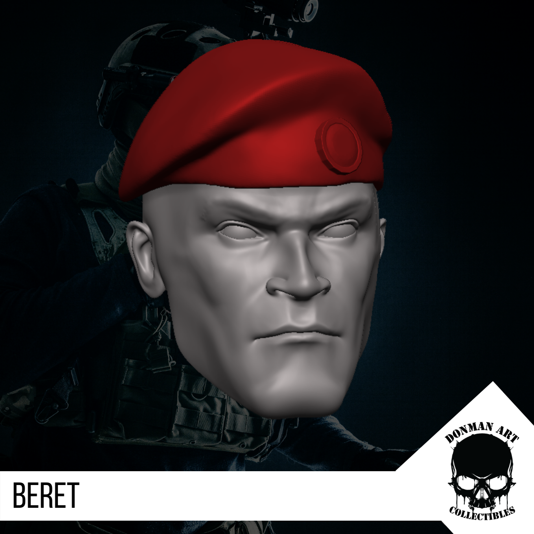 STL file Beret Hat for 6 inch action figures 🎩 (OBJ)・3D printing idea ...